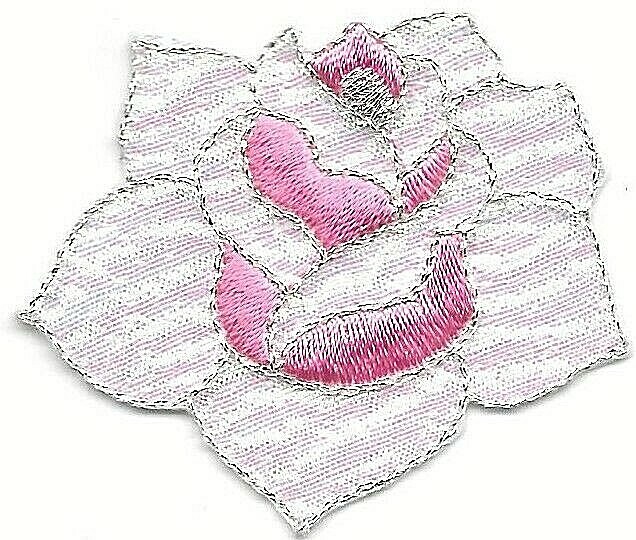 Pink Rose Patch Cut out Iron on Sew on 2" x 1 3/4" Lot of 2 | eBay