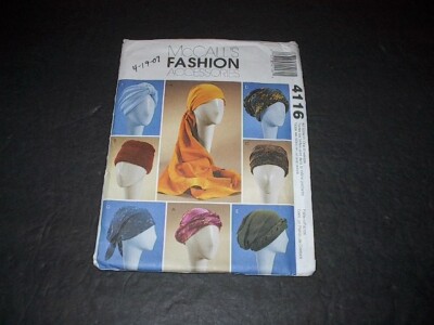 McCall's Pattern 4116 Misses' Turbans, Headwraps and Hats Seven Great ...