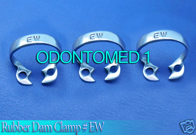12 Endodontic Rubber Dam Clamp # EW Surgical Dental Instruments | eBay