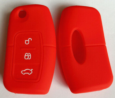 RED SILICONE FLIP KEY COVER SUITS FORD FIESTA FOCUS MONDEO XR6 ...