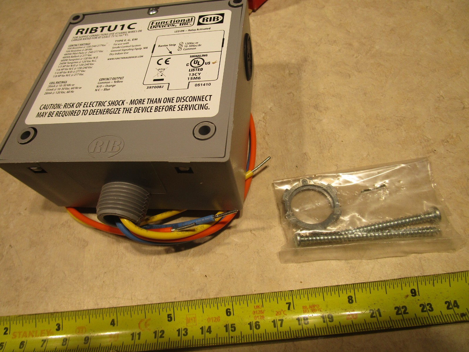 RIB RIBTU1C 10-30VAC/DC, 120VAC COIL, 10A, ENCLOSED RELAY, T0100 | eBay