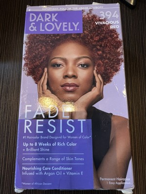 Dark and Lovely Fade Resist Permanent Hair Color - 394 Vivacious Red | eBay