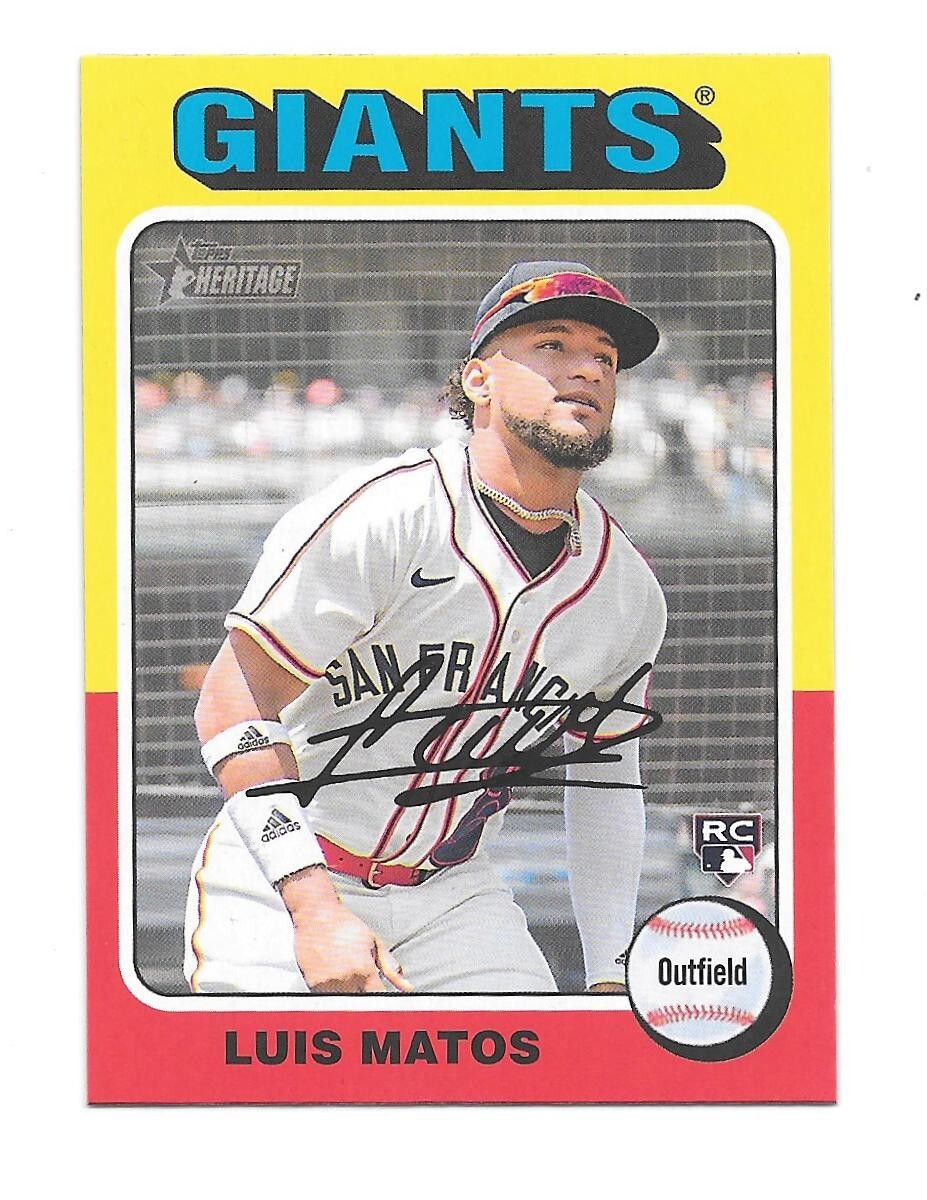 2024 Topps Heritage LUIS MATOS RC Image Variations - SAN FRANCISCO ...