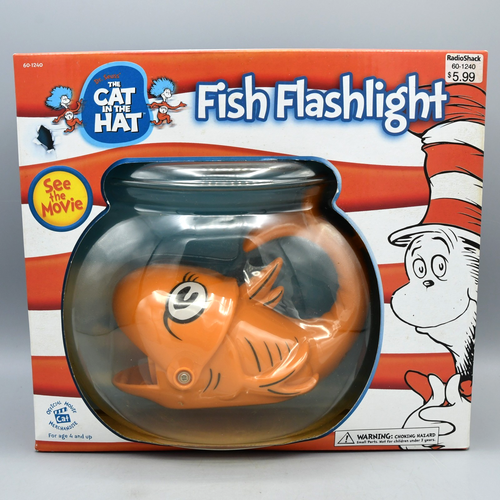 Cat in the Hat Fish Flashlight Vintage 2003 Radio Shack Dr Seuss NEW ...