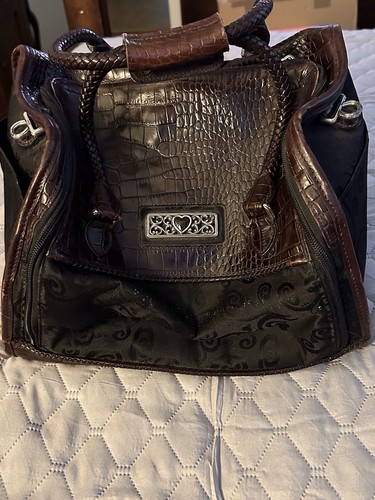 Brighton Travel Carry On Cosmetics Brown Black Weekender Bag | eBay