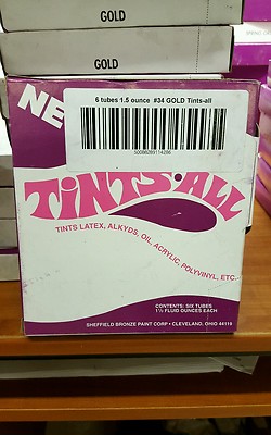 TINTS-ALL PAINT COLORANT 1.5OZ-USE IN LATEX-OIL-STAINS-6 COLORS-LOT OF ...