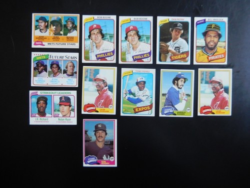 1980 and 81 Topps Baseball Lot Of 12 cards Nolan Ryan Orosco Baines | eBay