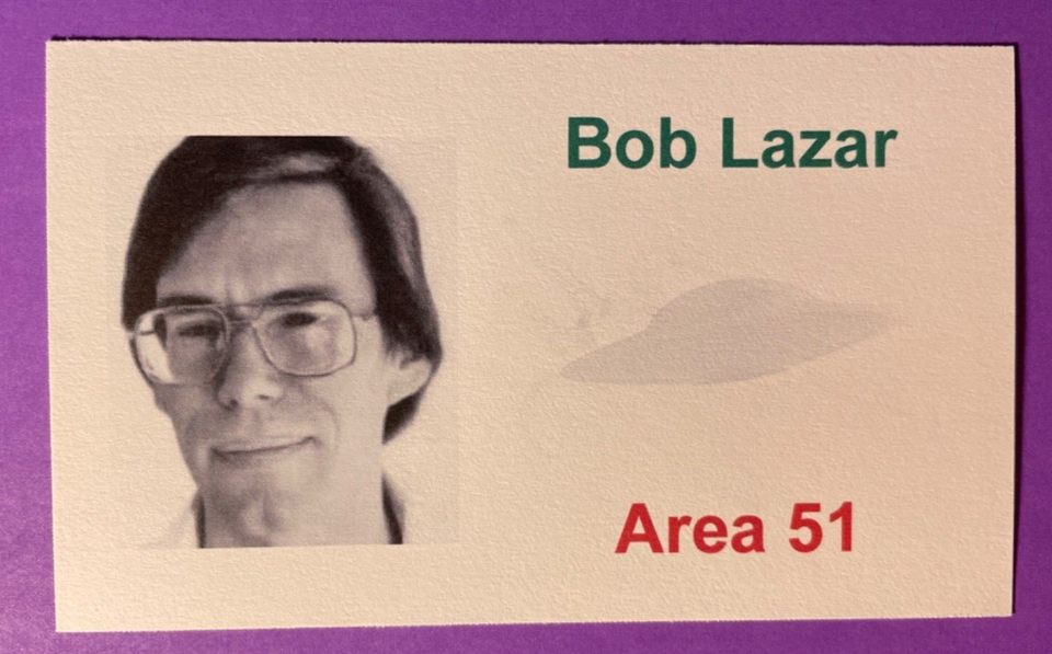 SIGNED BOB LAZAR 3"x5" AUTOGRAPHED INDEX CARD - AREA 51 | eBay