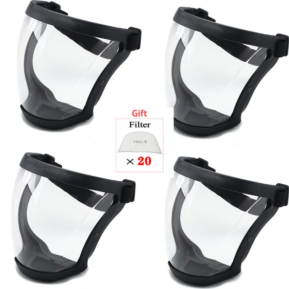 Anti-Fog Face Shield Protective Cover Transparent Full Shield Mask with ...