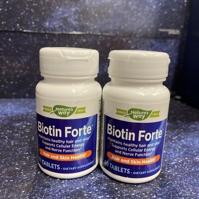 2X Biotin Forte 60 Tabs Cellular Energy Nerve Function Nature?s Way | eBay
