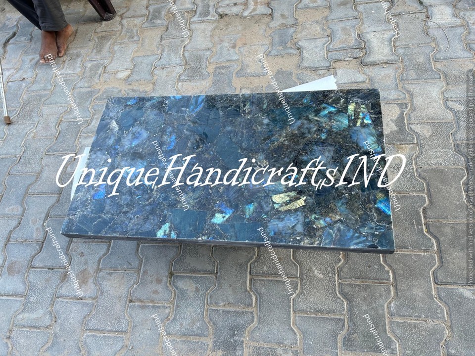 Labradorite Coffee Table – Stunning Iridescent Gemstone Furniture ...