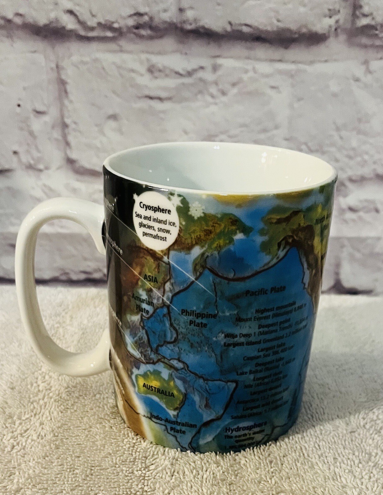 Konitz Geography Knowledge Mug English Mug Coffee Cup Porcelain Hard To ...