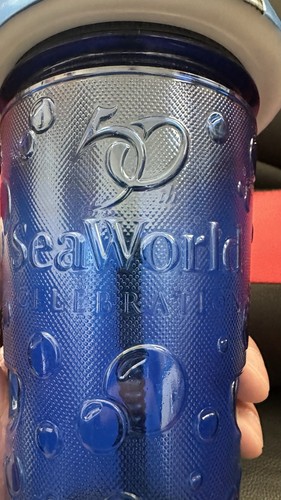 SeaWorld Shamu Killer Whale 50th Anniversary Souvenir Tall Sipper Cup ...