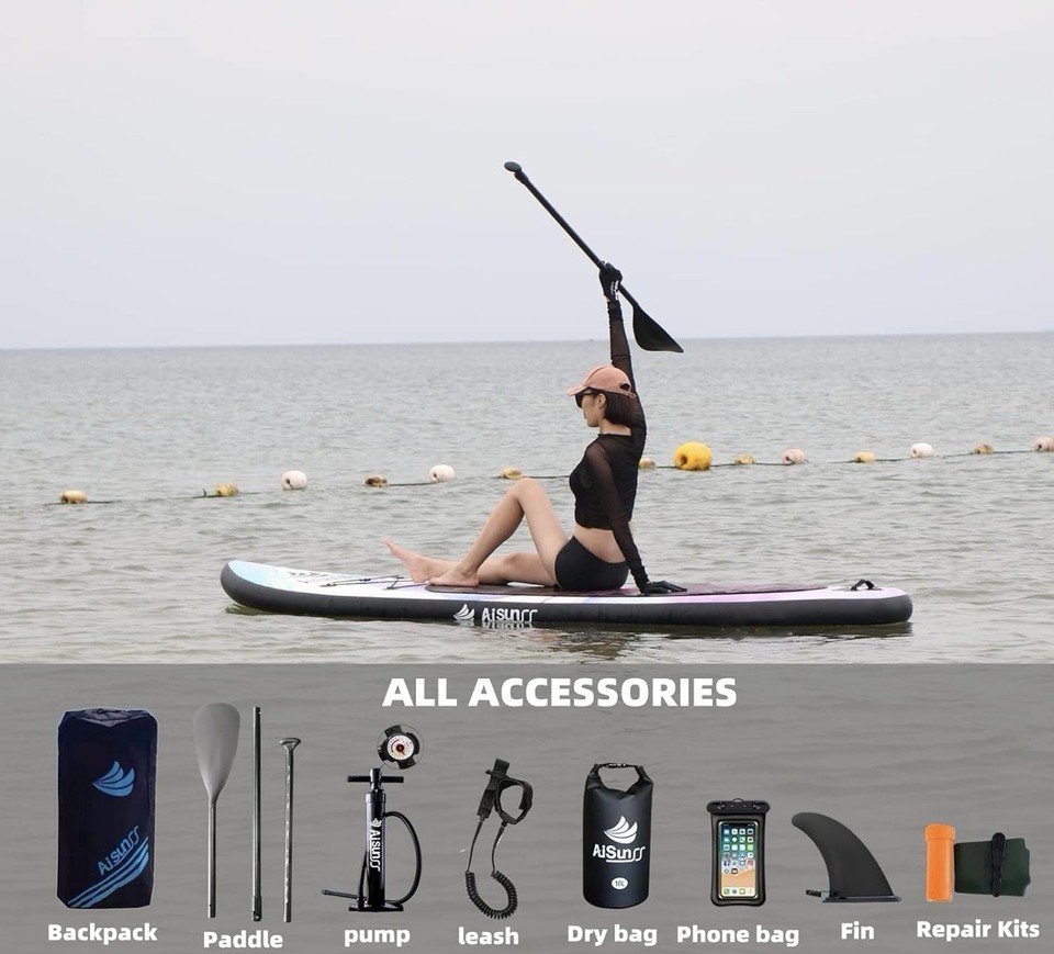 AISUNSS Inflatable Paddle Board for Adult, Paddle Board for All Skill Levels,... | eBay