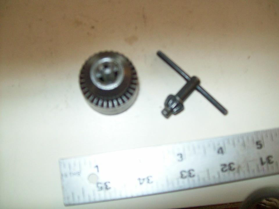 RIDGID #B90A Supreme Drill Chuck With Key 3/8" Capacity 3/8" x #8 ...