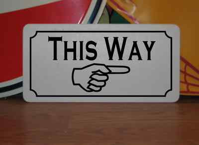 THIS WAY Metal Sign 4 Boardwalk Carnival Penny Arcade Renaissance Fair ...