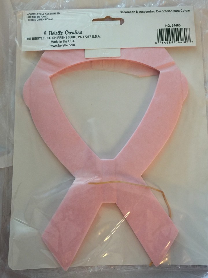 Pink Ribbon Garland Beistle Creation Breast Cancer Awareness Party ...