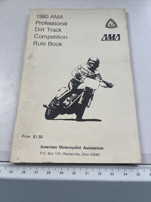 Vintage 1980 AMA Professional Dirt Track Competition Rule Book Harley ...