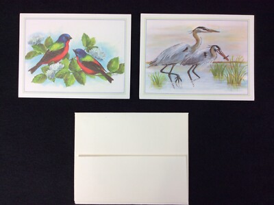 Vintage Barbara Barth (2) Blank Greeting Cards W/ Envelopes~ Bird ...