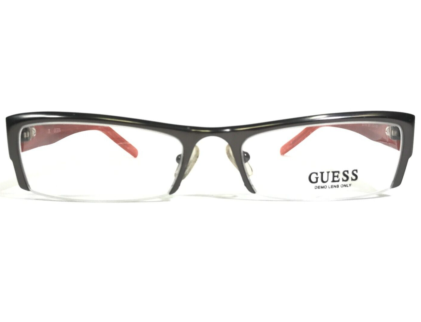 Guess Eyeglasses Frames GU1416 GUN Grey Blue Red Rectangular Half Rim ...