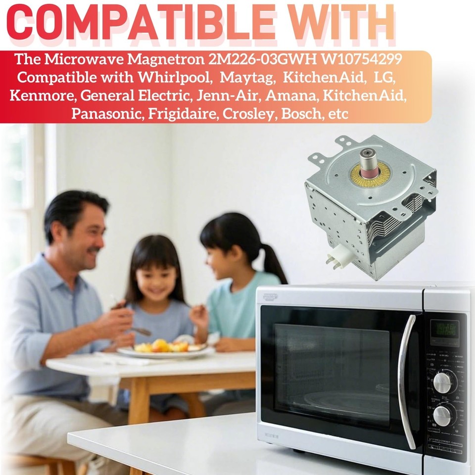 Microwave Magnetron 2M226-03GWH W10754299 fit for Whirlpool Microwave ...