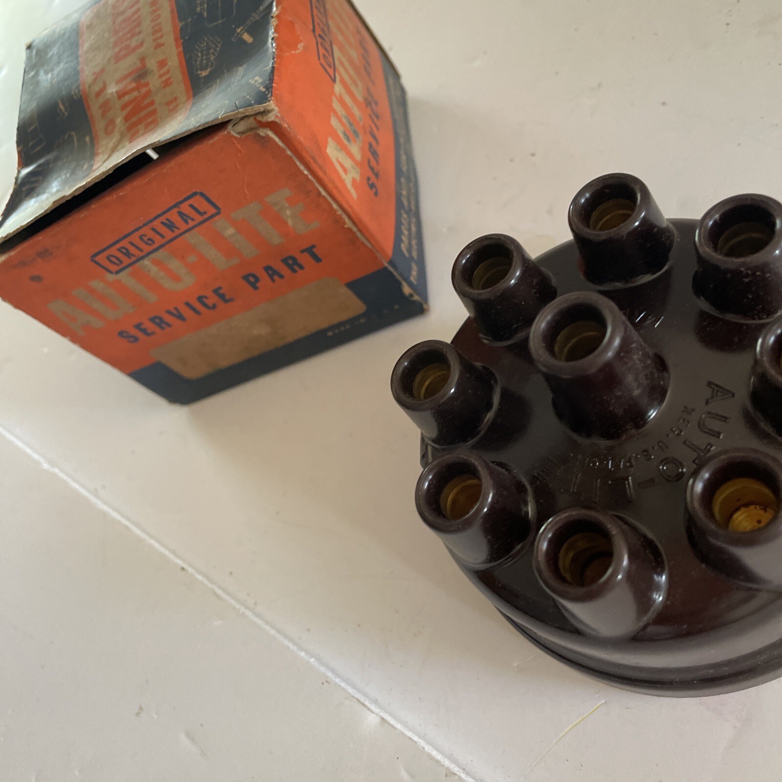 NOS 1927 - 1947 AUTOLITE IG-325 DISTRIBUTOR CAP HUDSON NASH PEERLESS ...