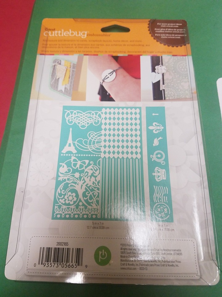 Vintage Artist & Border Embossing Folder by Cricut Cuttlebug NIB Paper ...