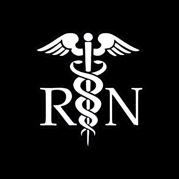 RN vinyl sticker decal medical registered nurse symbol | eBay
