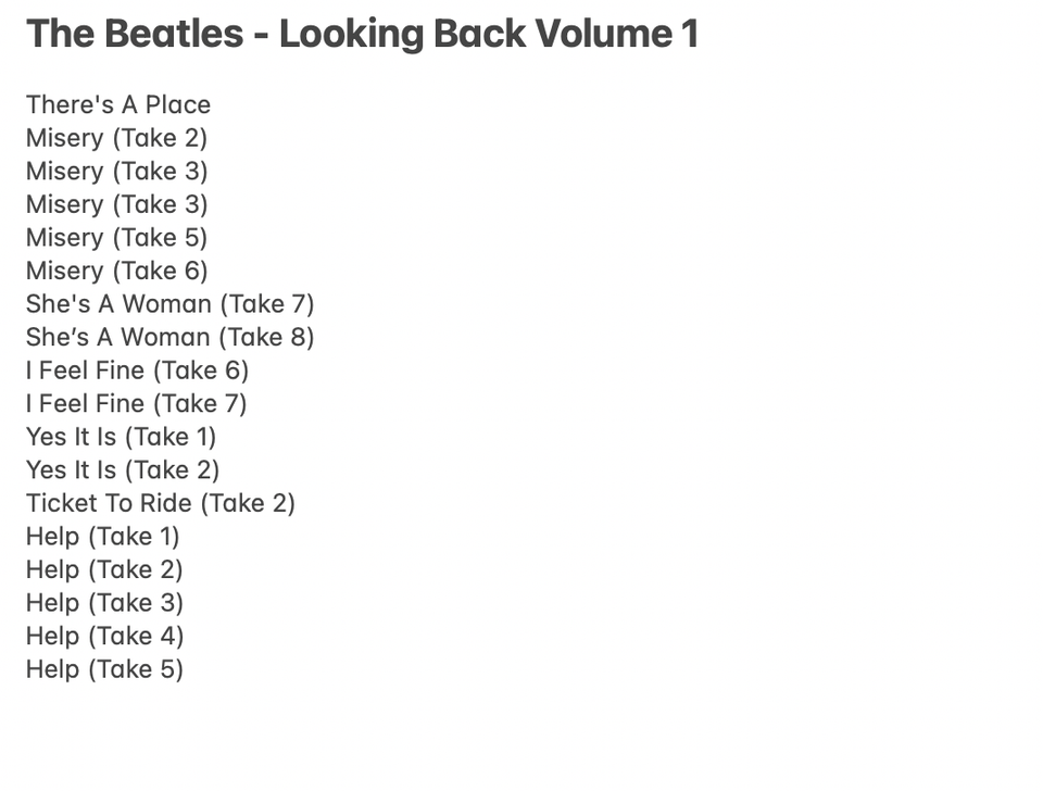 🔥The Beatles - "Looking Back 1” CD A Fly On The Wall Series ON SALE ...