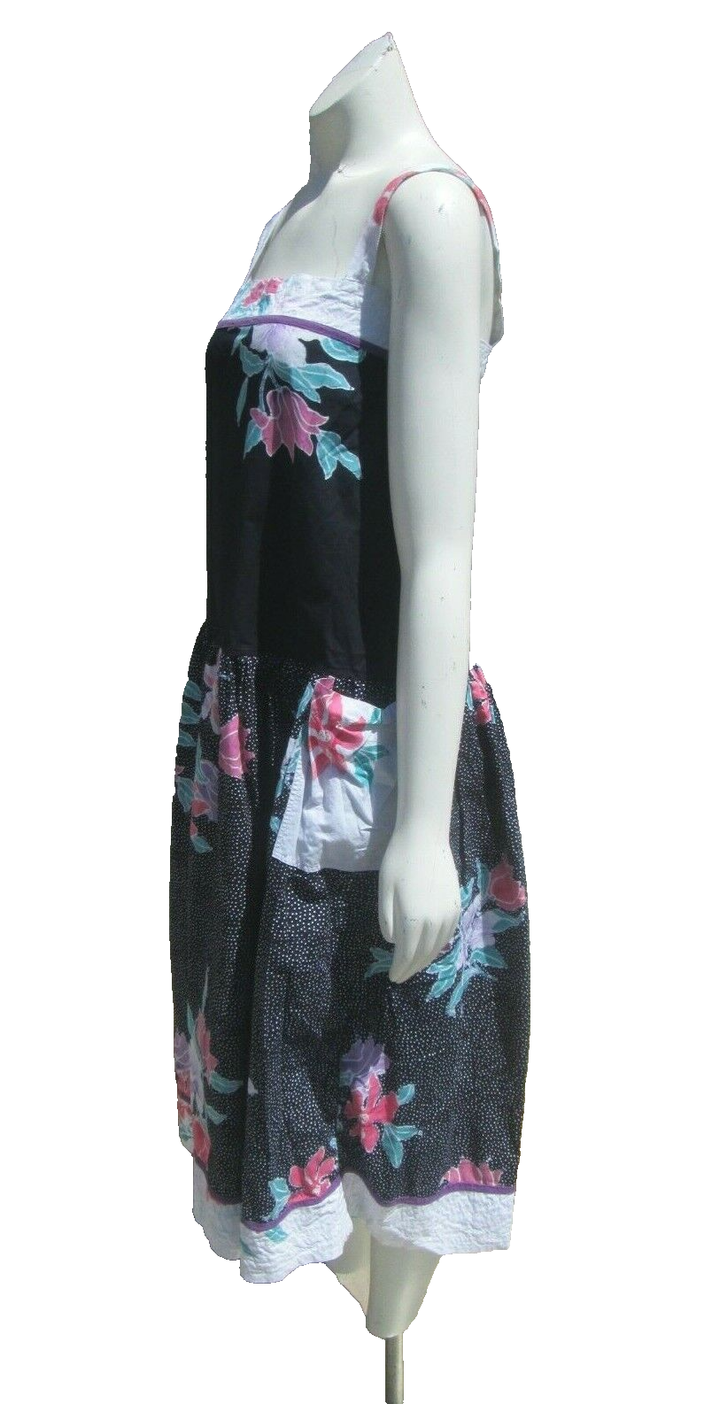 Vintage 1979 Java Wraps Sun Dress US Virgin Islands Floral Polka Dot ...