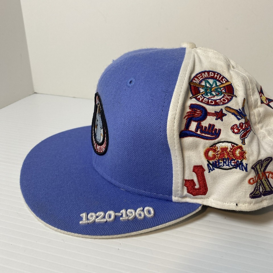 NWT NEGRO LEAGUE BASEBALL MUSEUM TEAM LOGOS FITTED MENS 7 CAP HAT #READ ...