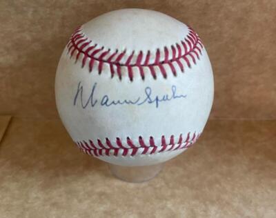 WARREN SPAHN METS/BRAVES SIGNED AUTO N.L. BASEBALL JSA STICKER ONLY | eBay