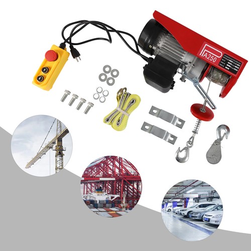 Electric Cable Hoist Crane Winch Ceilings/Garage Lift Wire Remote ...
