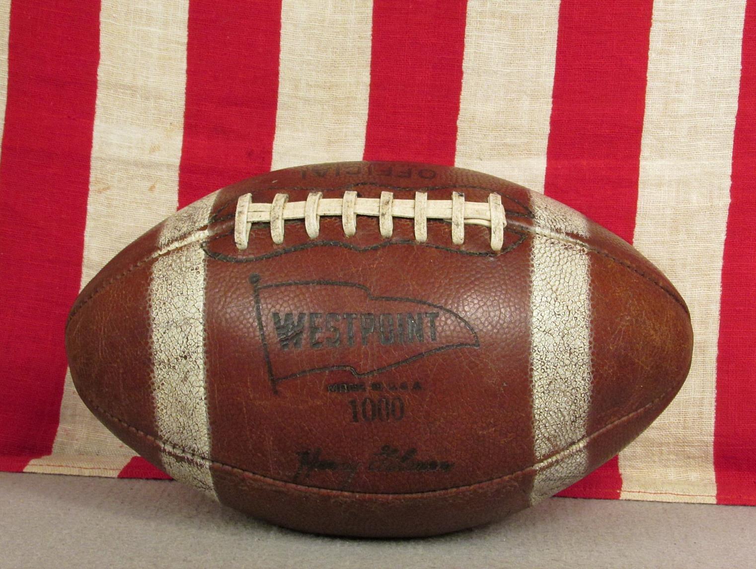 Vintage 1950s West Point Leather Football 1000 Harry Gilmer Model ...