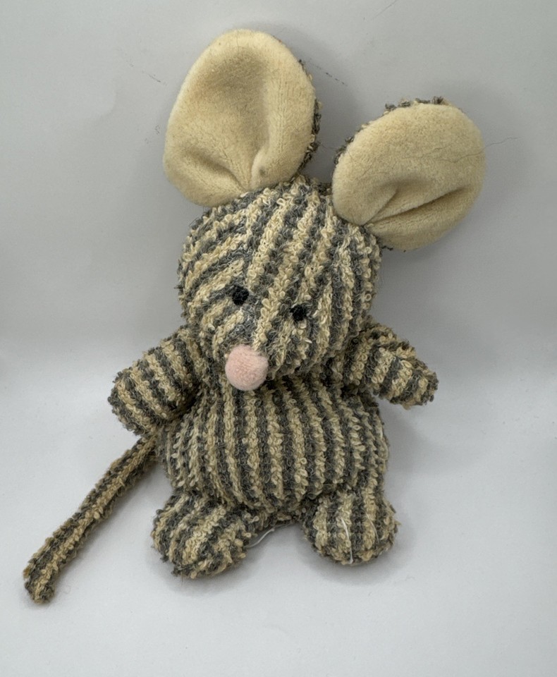 Russ Home Buddies Sniffy Striped Terry Cloth Mouse 7" Bean Plush ...