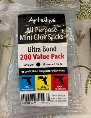 Mini Hot Glue Sticks (Huge Bulk Pack of 200) 4" and 0.27 Diameter ...