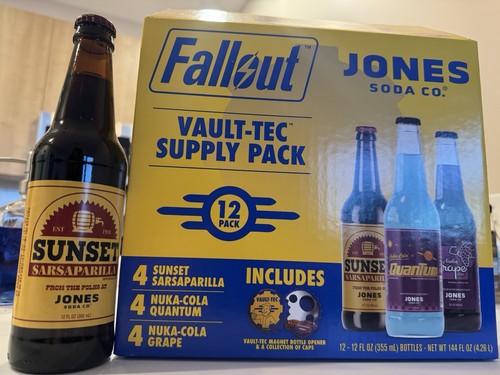 Fallout Nuka Cola Sunset Sarsaparilla Jones Soda - Sealed Bottle Exp ...