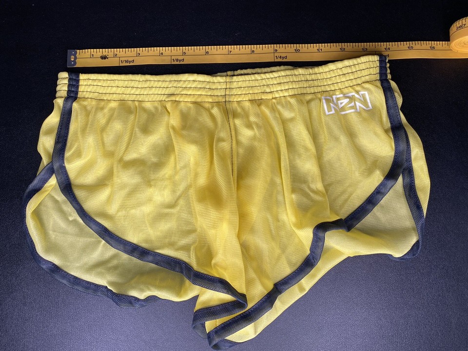 N2N BODYWEAR EURO SPLIT SHORT ES2 SHEER YELLOW INNER POUCH 2016 - SMALL ...