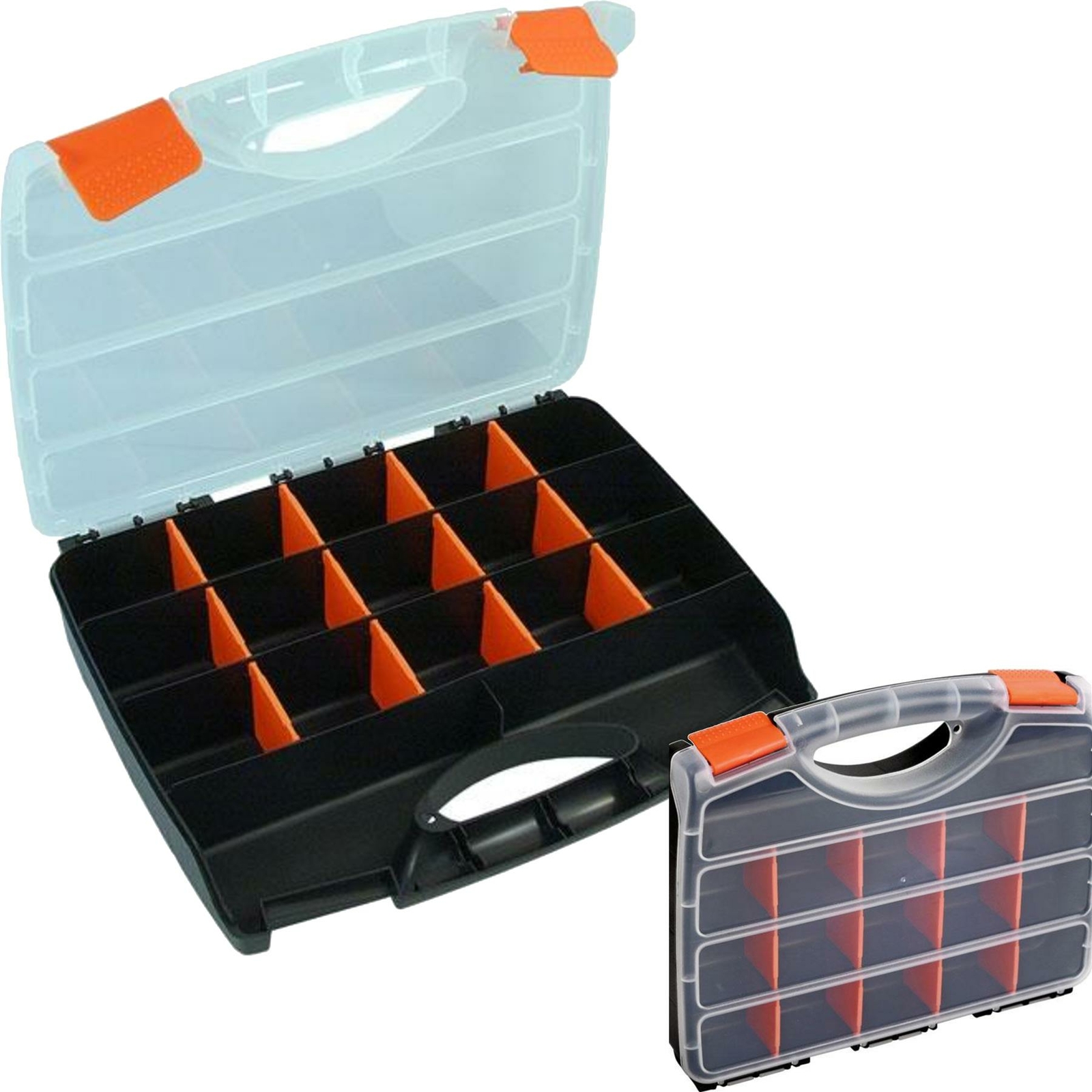 Neilsen 15 Compartment Box Storage Tool Organiser Case Screw Nail Nut ...