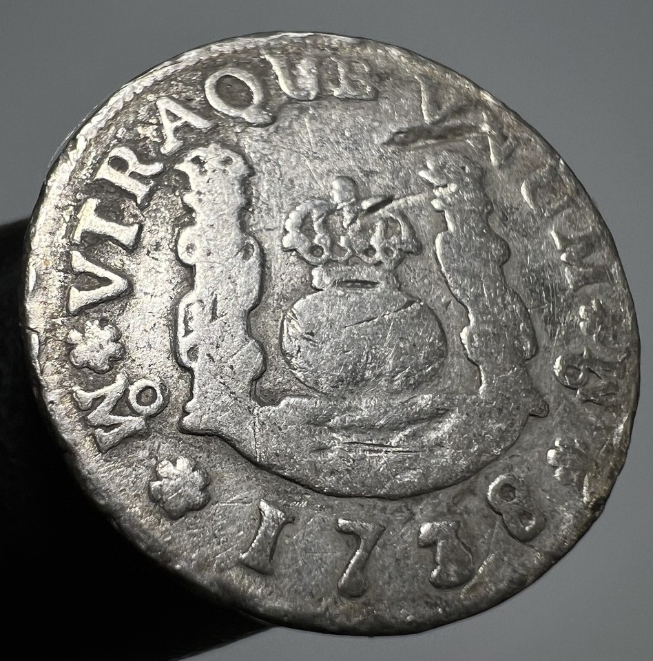 1738 Mexico 1 Reales Silver Coin Circulated Philip V MF Real | eBay