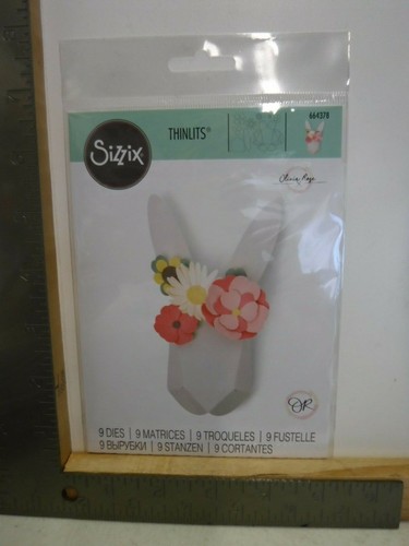 SIZZIX #664378 ORIGAMI RABBIT BUNNY EASTER FLOWERS SET THINLITS DIES NEW A25698 | eBay