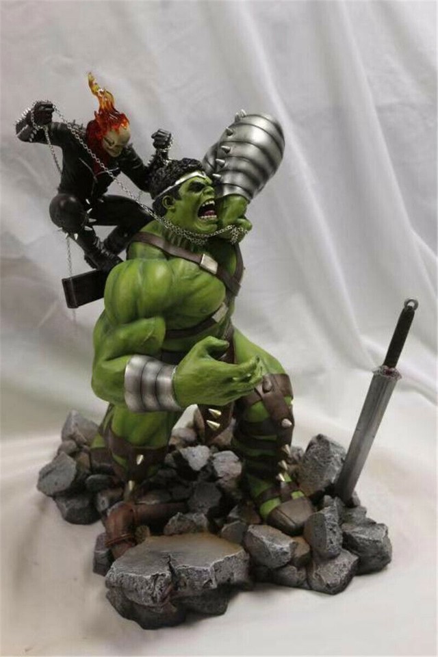 In Stock Hulk VS Ghost Rider Scene Model Statue Huge Figure Collection ...