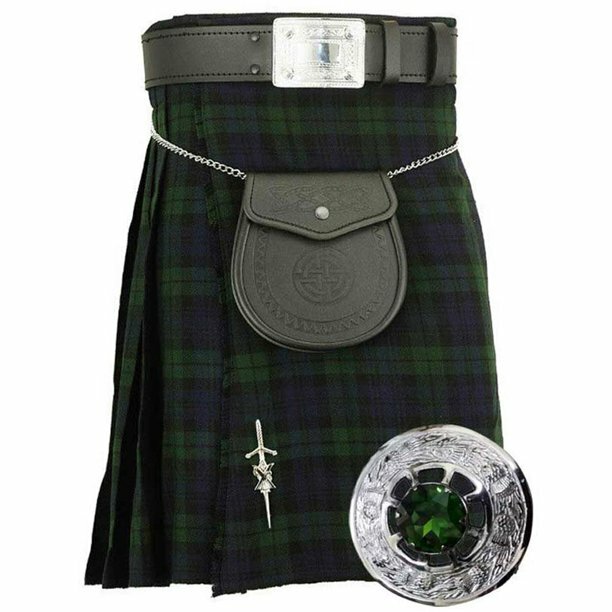 Traditional Scottish Highland Kilt Outfit Kit Bagpiper Uniform Dress ...