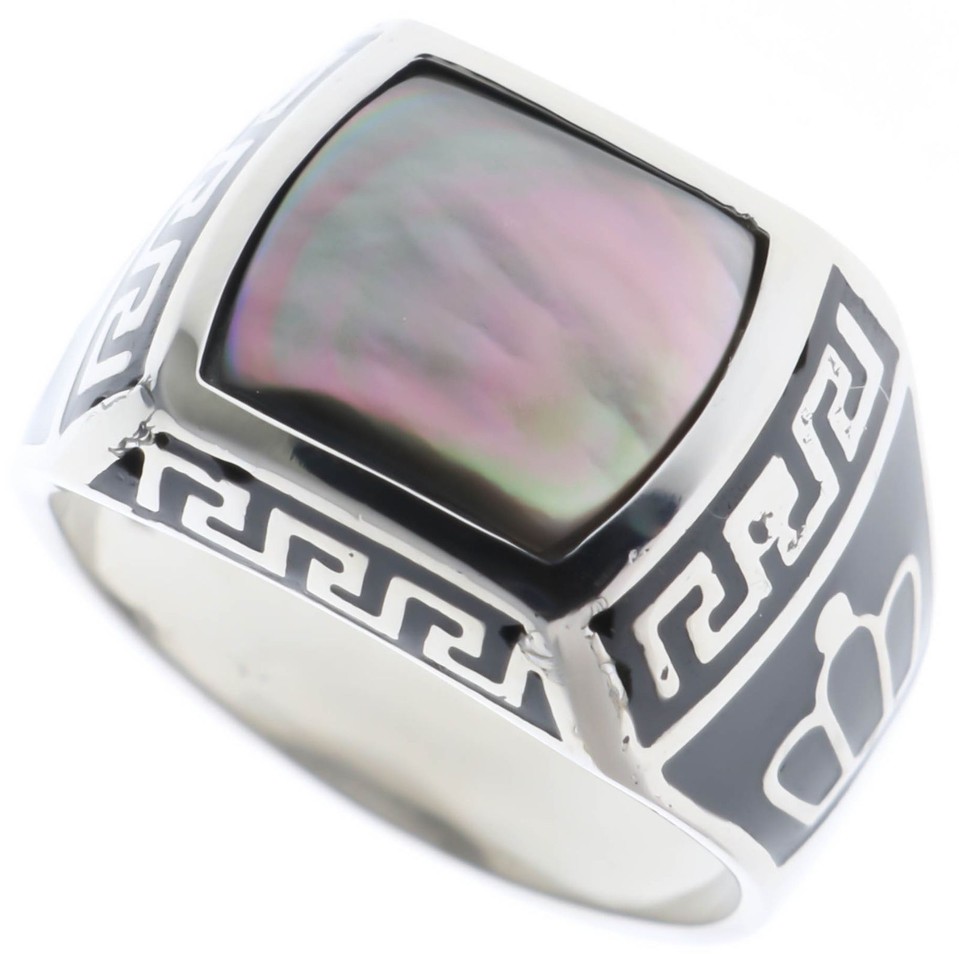 Unique Aztec style Conch Shell Mens Ring Stainless Steel Size 9 T23 | eBay