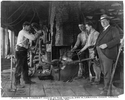 Making the largest chain in the world,Lebanon Chain Works,Lebanon ...