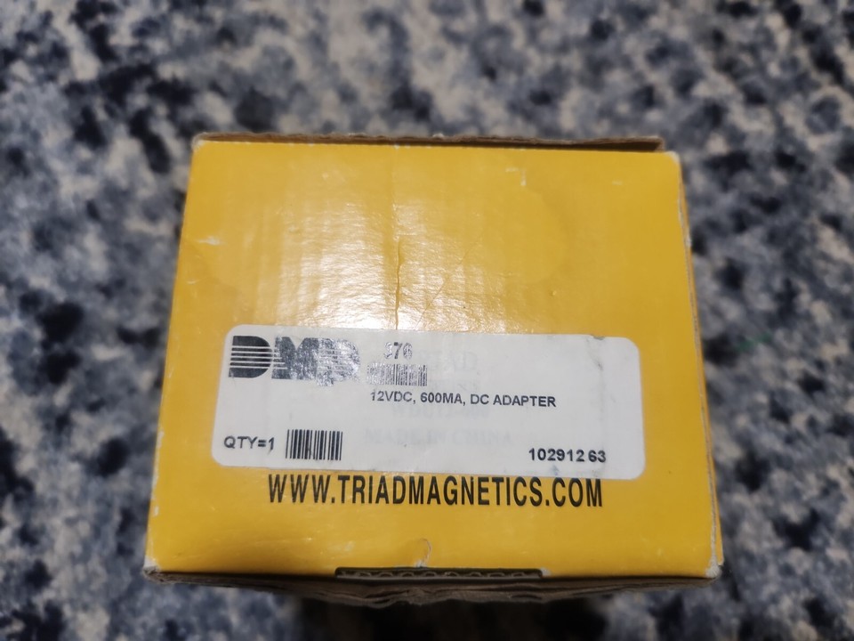 DMP 376 12VDC, 600MA AC Adapter Plug-In Transformer | eBay