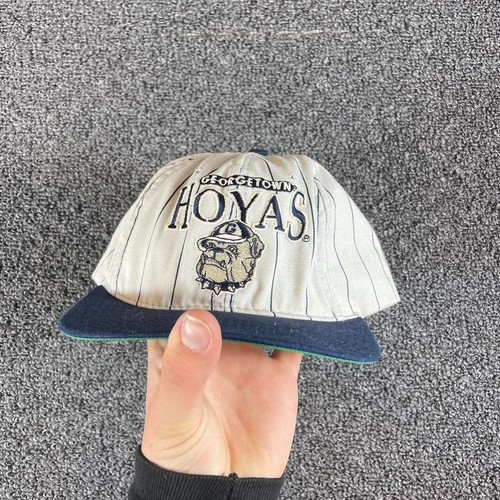 Vintage 90s Georgetown Hoyas Snapback Cap - Pin Stripe Baseball Hat ...