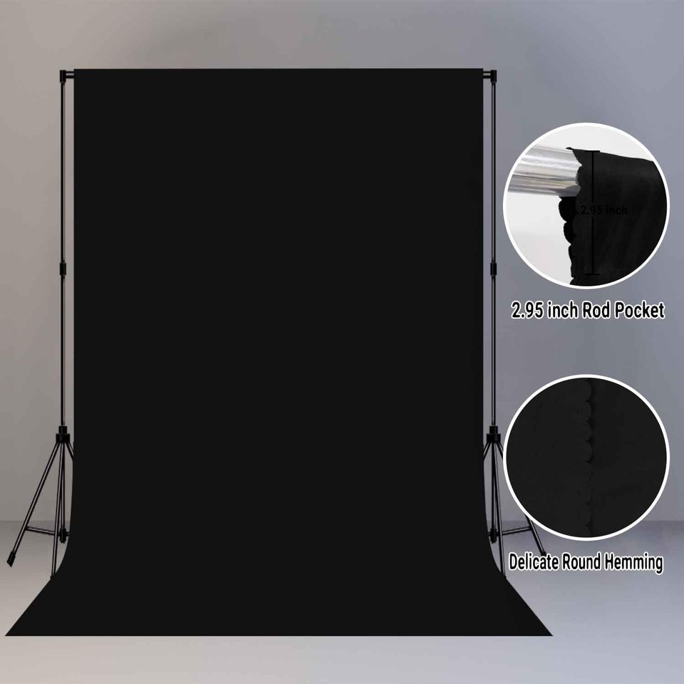 Large Black Screen Backdrops 10x20ft Solid Black Photo Backdrops for ...