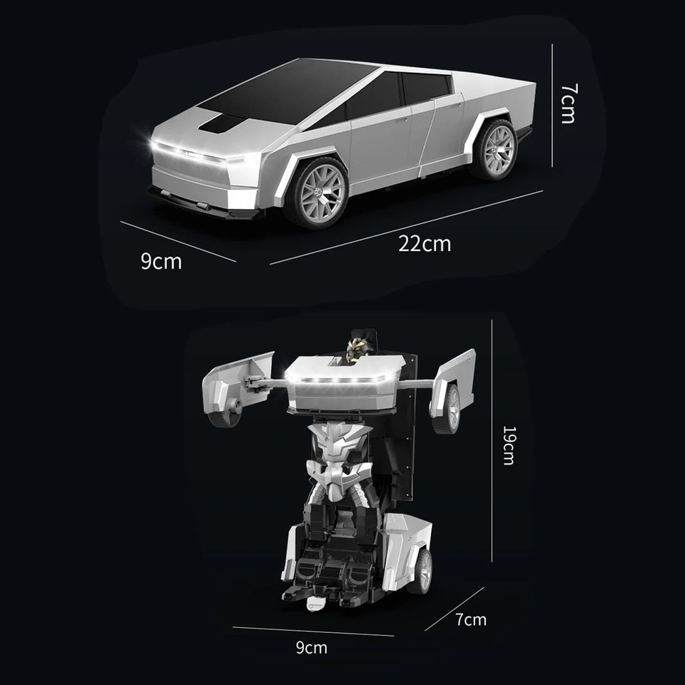 TSL 1:18 Electric RC Cyber Pickup Transforming Robot Car with LED ...