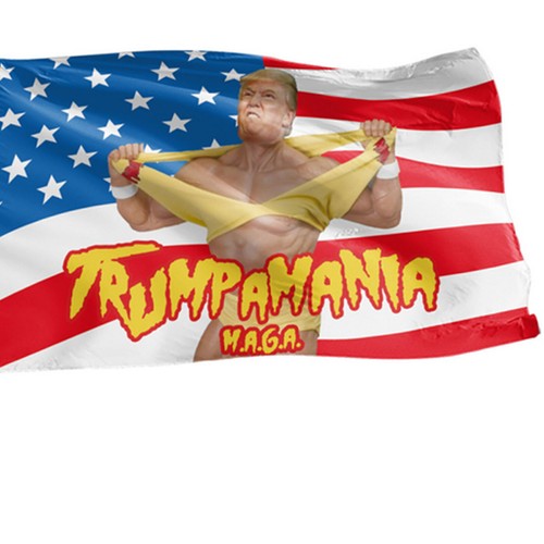 TRUMP TRUMPAMANIA WRESTLER FLAG 2020 MAGA 3'×5' Brass Grommets FACTORY ...